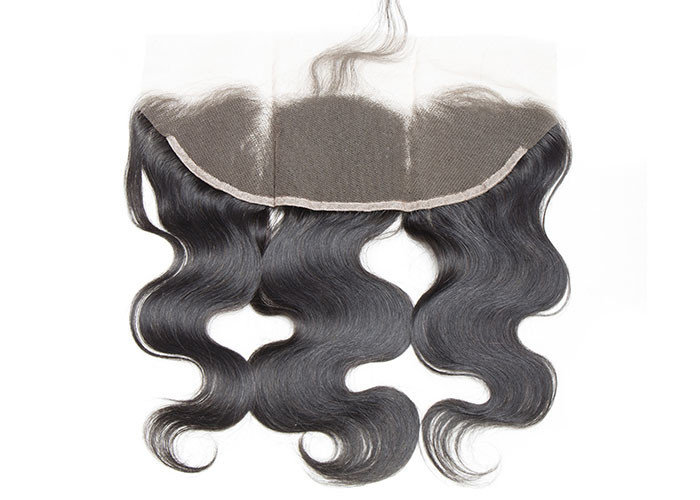 Pulisca la trama cucita doppio frontale vergine di trama dei capelli umani di Wave del corpo dei capelli del pizzo