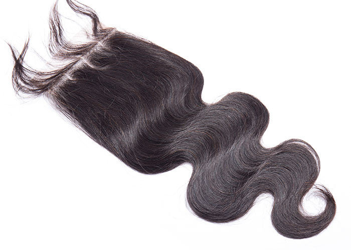 Tre parti del corpo di Remy di chiusura spessa del pizzo per i capelli umani brasiliani non trattati delle donne di colore