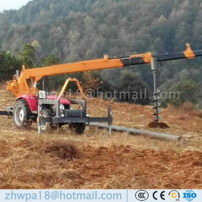 Competitive price Pole Erection Machine Tractor Mounted Crane