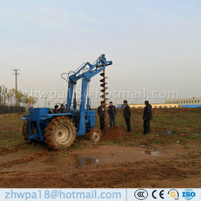 High duty hydraulic earth drill post hole digger