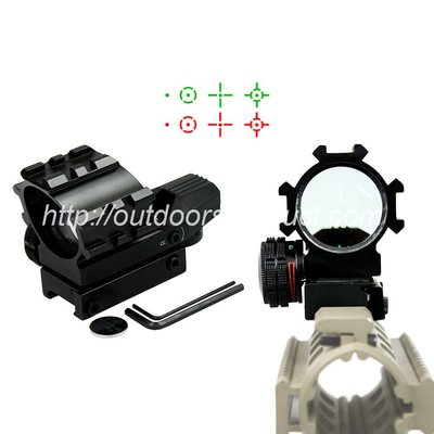 Holographic Tactical Red / Green 4 Reticles Dot Scope & laser sight