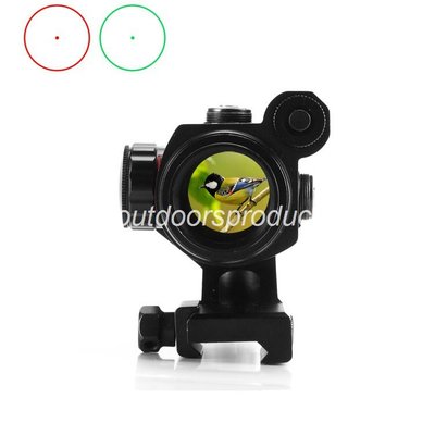1x32 Red and Green Dot Sight Rifle Scope with Laser