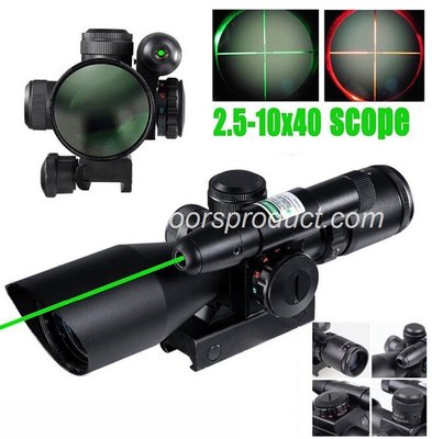 2.5-10X40E Riflescope R/G Illuminated with Green Laser
