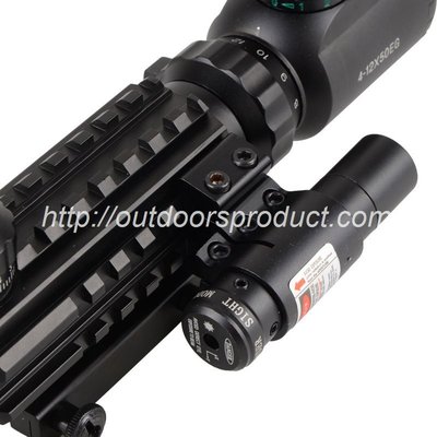 4-12X50EG Tactical Rifle Scope with Dot Sight & Red Laser