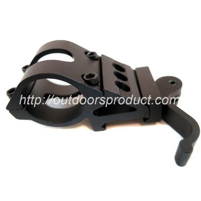 Tactical rail mount for rifle scope and flashlight