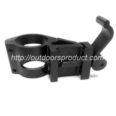 Tactical rail mount for rifle scope and flashlight