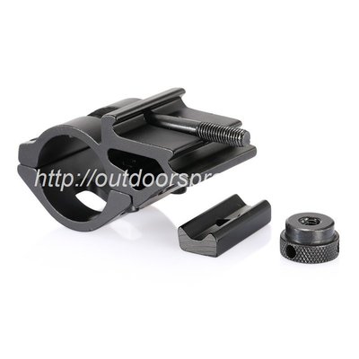 Tactical rail mount for rifle scope and flashlight