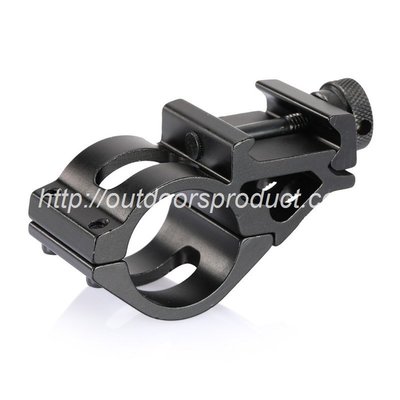 Tactical rail mount for rifle scope and flashlight