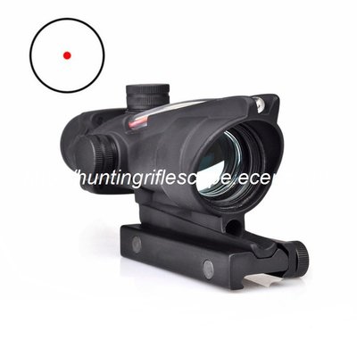 Tactical Sight ACOG Type 1X32 Red Dot Sight Scope with Illumination Source Fiber