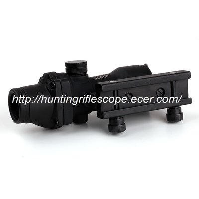 Hunting Tactical Trijicon ACOG Style 1X32 Real Fiber Optics Green Illuminated Sight Scope