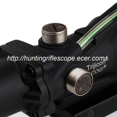 Hunting Tactical Trijicon ACOG Style 1X32 Real Fiber Optics Green Illuminated Sight Scope