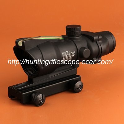 Hunting Tactical Trijicon ACOG Style 1X32 Real Fiber Optics Green Illuminated Sight Scope