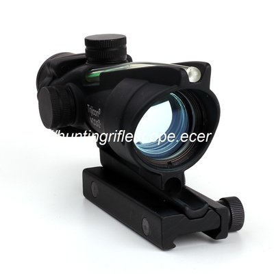Hunting Tactical Trijicon ACOG Style 1X32 Real Fiber Optics Green Illuminated Sight Scope