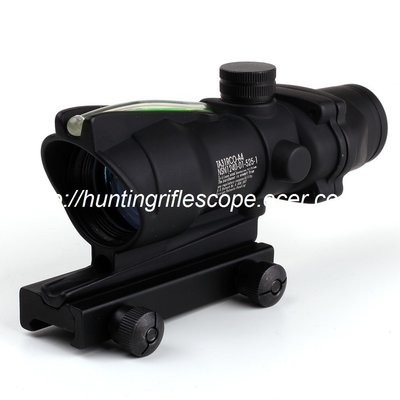 Hunting Tactical Trijicon ACOG Style 1X32 Real Fiber Optics Green Illuminated Sight Scope