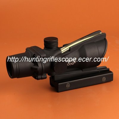 Hunting Tactical Trijicon ACOG Style 1X32 Real Fiber Optics Green Illuminated Sight Scope