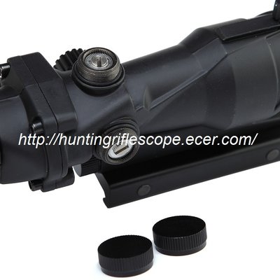 Trijicon ACOG 4X32 Fiber Source Red Illuminated Scope black color Tactical Hunting Riflescope