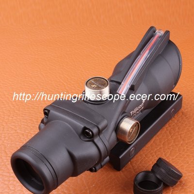 Trijicon ACOG 4X32 Fiber Source Red Illuminated Scope black color Tactical Hunting Riflescope