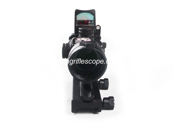 Trijicon ACOG Style 4X32 Real Red Fiber Source Red Illuminated Rifle Scope with Micro Red Dot