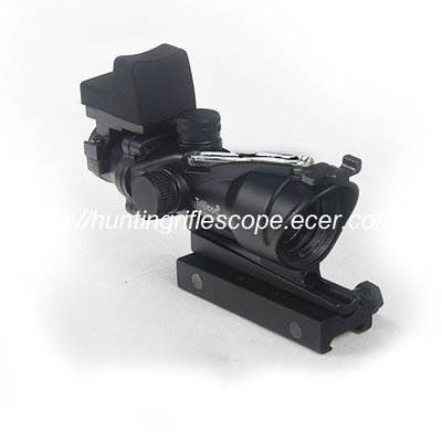 Trijicon ACOG Style 4X32 Real Red Fiber Source Red Illuminated Rifle Scope with Micro Red Dot