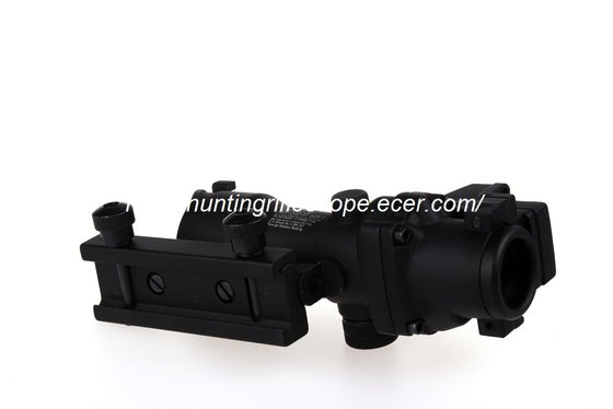 Tactical Trijicon ACOG Style 4X32 Scope Real Fiber Green Illuminated with Micro Red Dot For Hunting Riflescopes