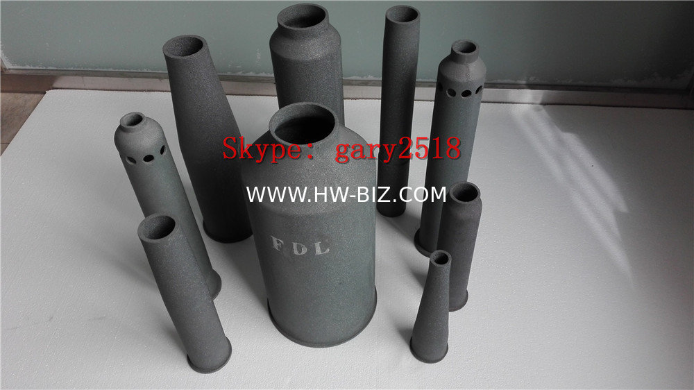 RSIC Burner Nozzle SiC burner Tube ( SiSiC burner lance ) Silicon Carbide flame tubes with 1650℃ working temp