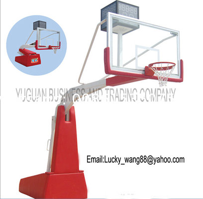 hot sale electrical hydraulic basketball stand FIBA certification -indoor type