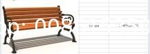 hot sales pretty park long chair with steel bordery YGPC-033TJ