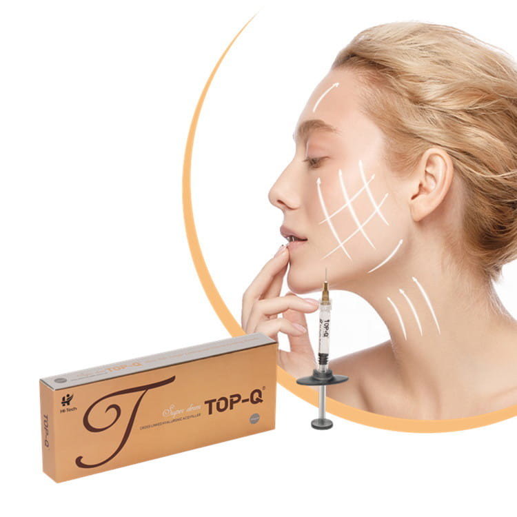 Mesotherapy Cross Linked Injectable Hyaluronic Acid Dermal Filler TOP-Q 2ml for Lips Skin