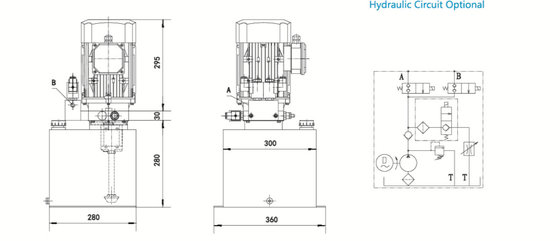 2.2KW 2850RPM AC Hydraulic Power Unit , 50HZ 220v Hydraulic Power Pack
