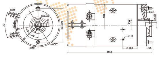 High Power 3KW Dc Motor Hydraulic 2850RPM 125MM OD Gearboxes Available