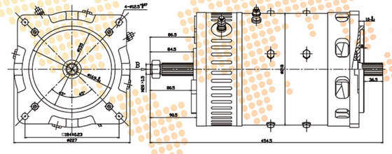 Copper Wire Direct Drive Motor 48 V 4800 W QZD4840 For Forklift Travelling System