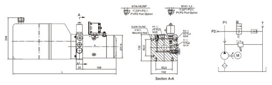 Forklift 12V 24 Volt Hydraulic Power Unit 20Mpa Pressure Vertical Mounted