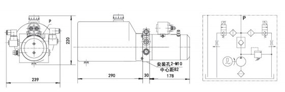 High Pressure Electric Stacker Power Pack 12v 1600w 2500rpm With Gear Pump