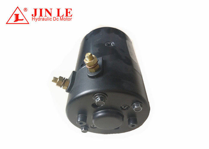 Electric 1.6KW Hydraulic DC Brush Motor 12V High Effiency S3 Duty Black Cover