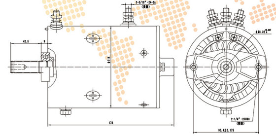 12V 1.2KW CE And ISO Hydraulic DC Motor Stable Running 1700RPM For Fan