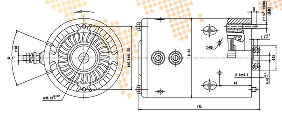 1600W  High Efficiency 12 Volt DC Motors High Torque For Winch
