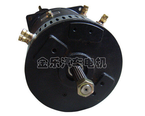 Low Noise Black Forklift Drive Motor 48V 4.8KW / Hydraulic DC Motor