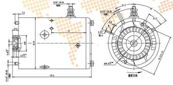 High Output IP54 Mirco 12 Volt Dc Motor With Heat Blower CCW Rotation 2500RPM
