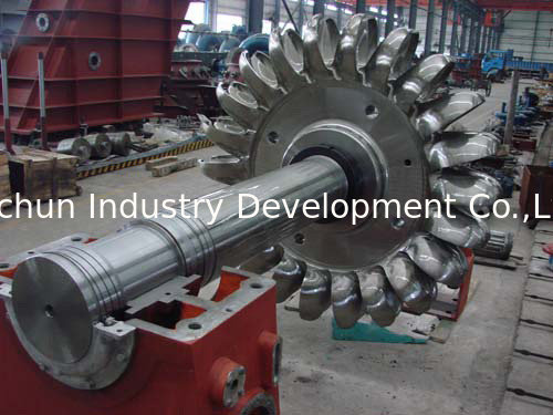 coureur de 0,55 - de 2.3m Pelton et axe, turbine hydraulique de Pelton de tête élevée avec les becs multi