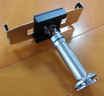 12-21cm metal display 360 degree rotation tablet stand adjustable up and down with lock