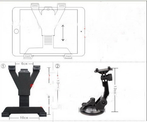 universal car stand for ipad tablet pc car gps windshield mount holder stand with sucker