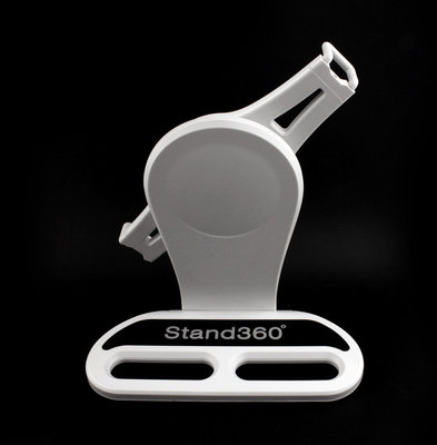 360 degree rotation abs potable tablet stand on table, adjustable width 22-30cm