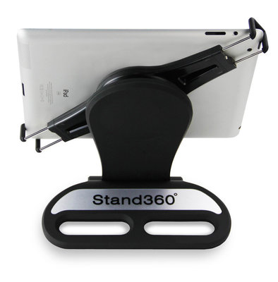 360 degree rotation abs potable tablet stand on table, adjustable width 22-30cm