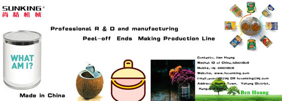 SUNKING MACHINERY CO.,LTD. R & D manufacturing！ Aluminum Easy Peel Off Lid / Easy Open Ends making machine UNISEAL HSS -