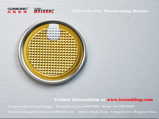 300#(dia 73 mm) simple peel off end/lid making machine,Transparent membrane peel off lid with 300#,,1 lanes