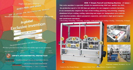 1 lanes Peel-off  Ends  Making Machine,International Packaging Exhibition,CanTech，canfacts，canmaking，can ends，can end