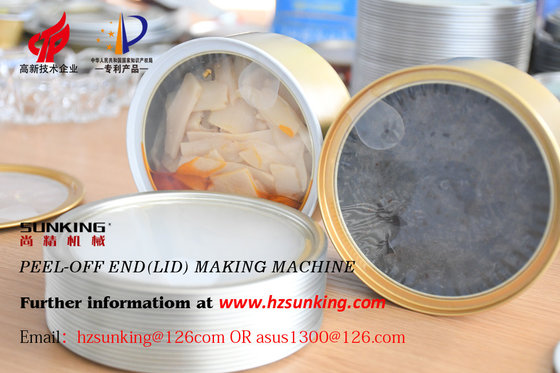 canends,easy peel off lid making machine,canned food,1/4 club can,metpack,canTech,peel off end,Cans,peel off lids
