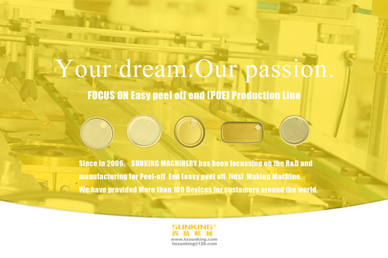 Aluminium Easy peel off end， Pull Ring Tab Peel Off End Production Line，Easy pull metal ring cap for can