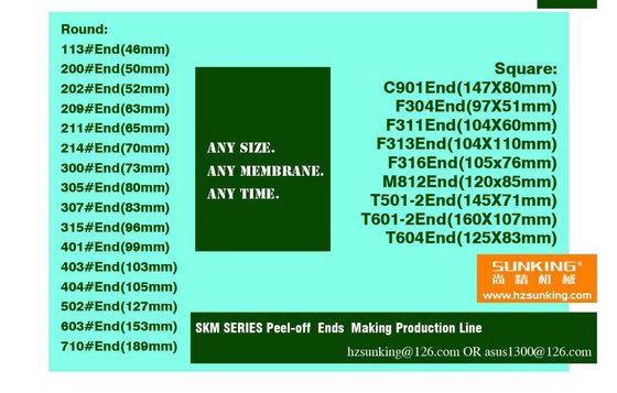 Pull Ring Tab Peel Off End Production Line，Easy pull metal ring cap for can,1/4 Club Peel off Ends,1/4 Club