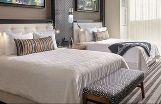Commercial Hotel Luxury Furniture , Apartment Hotel Bedroom Furniture Drak Color